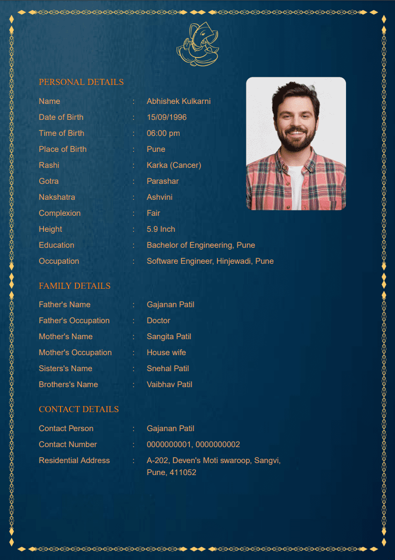 Free Biodata Builder | Free, Best Biodata Maker for Marriage | Create ...